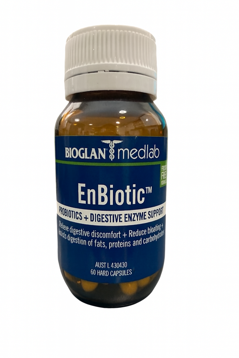 Bioglan Medlab EnBiotic Probiotics + Digestive Enzyme Support (60 Caps ...